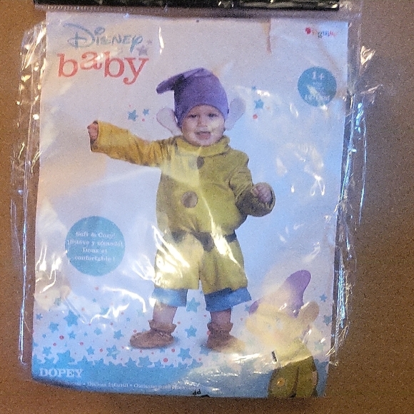 Disney | Costumes | Disney Baby Dopey Costume Yellow And Purple Size ...